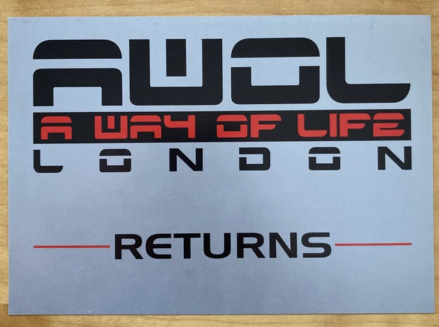 AWOL A WAY Of Life Returns London Rave Flyer 29th September 1995, SW1 ...