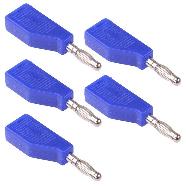 5 X BLUE 4mm Stackable Test Plug Banana Connector R8-19 £5.09 - PicClick UK