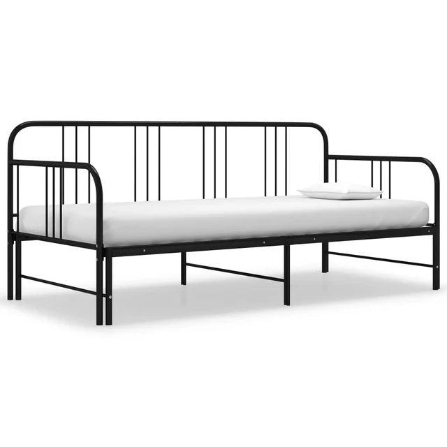 WALPLUS SOFA BED Frame Black Metal 200x90cm Guest Bed Daybed Frame £154 ...