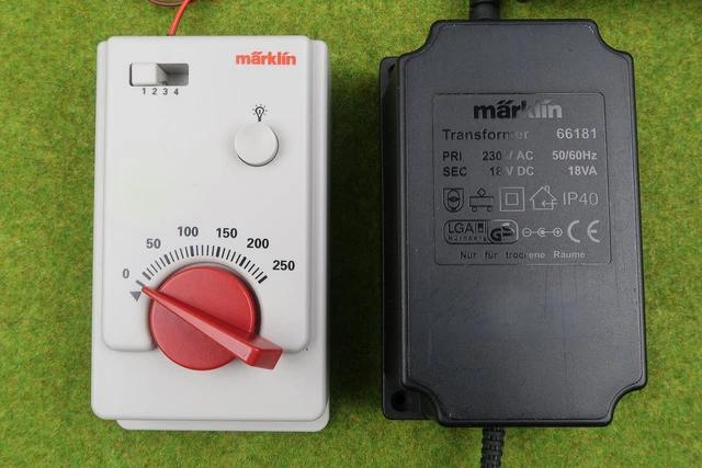 MÄRKLIN H0 67025 DIGITAL Controler + 66181 Trafo 18VA Fahrregler Regler ...