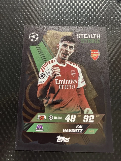 TOPPS MATCH ATTAX 2025 - 26 Card Kai Havertz Arsenal Stealth Strike £4. ...