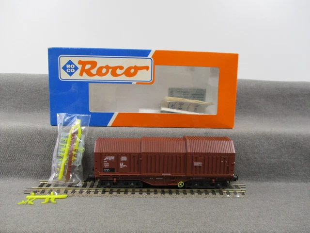 ROCO H0 46284 Güterwagen Teleskophaubenwagen der DB AG braun in OVP EUR ...
