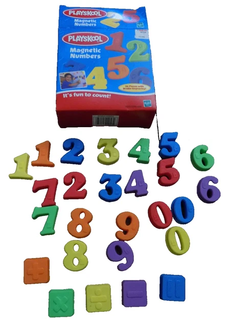 VTG SET PLAYSKOOL Magnetic 21 Numbers 5 arithmetic symbols w braille ...