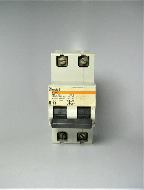 MERLIN GERIN 20420 Multi 9 System C100 2-Pole 15 Amp Type U Circuit Breaker NEW £10.21 - PicClick UK