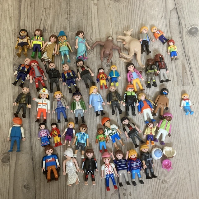 PLAYMOBIL GROS LOT 47 personnages et animaux thèmes divers EUR 5,00 ...