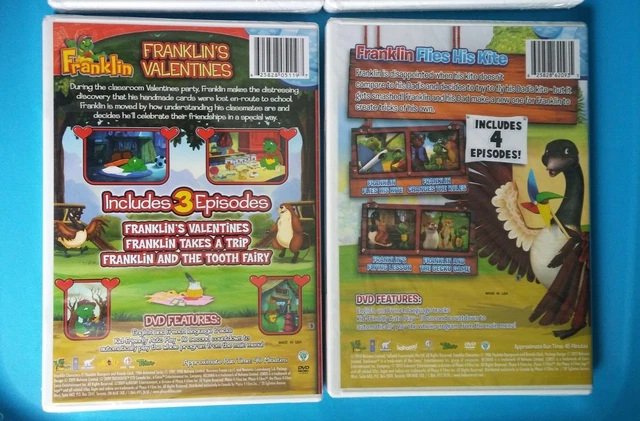 FRANKLIN AND FRIENDS DVD Lot of 4 Fishing Trip Big Game Flies his kite ...