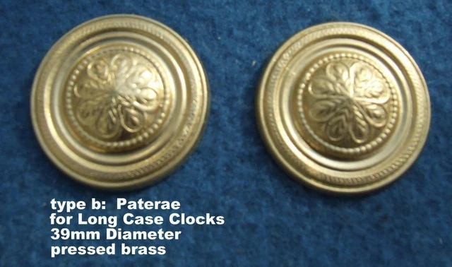 TYPE B STAMPED brass long case clock swan neck pediment hhod paterae £ ...