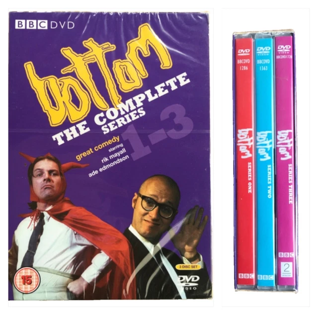 BOTTOM: THE COMPLETE Series 1-3 BBC dvd box-set (2005) 3 discs *New ...