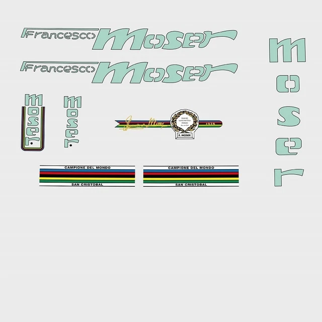 FRANCESCO MOSER BICYCLE decals, Transferts, Stickers N.5 EUR 34,58 ...