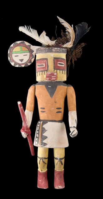 ANTIQUE DOLL STYLE Tawa Hopi Kachina Sun Native American 35 CM - 204 £ ...