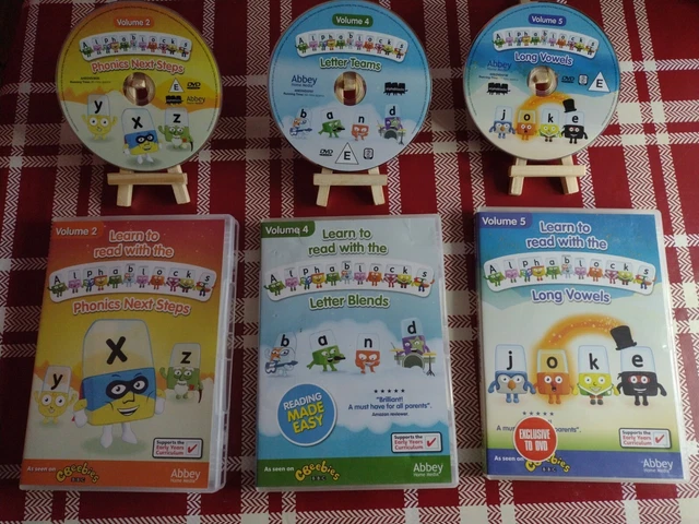ALPHABLOCKS DVD X3 Long Vowels,Letter Blends & Phonics Next Steps VGC £ ...