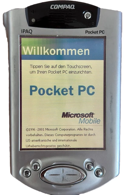 VINTAGE COMPAQ IPAQ H3850 PDA Pocket PC 206MHz 64MB PocketPC 2002 ...