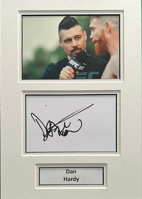 DAN HARDY FIRMATO a mano A4 Display Fotografico Montato Autografo UFC ...