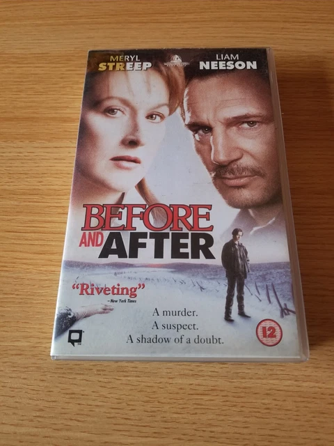 BEFORE AND AFTER VHS Tape Big Box Ex Rental Liam Neeson Meryl Streep ...