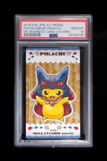 CARTE POKEMON PSA 10 Poncho Pikachu Mega Lucario Japonais Affaire XY Promo 2016 EUR 309,38 ...