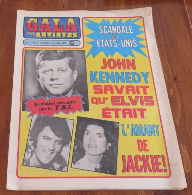 GALA 1977 JOHN F. KENNEDY Jackie ELVIS John Wayne MICHELE RICHARD Cher ...