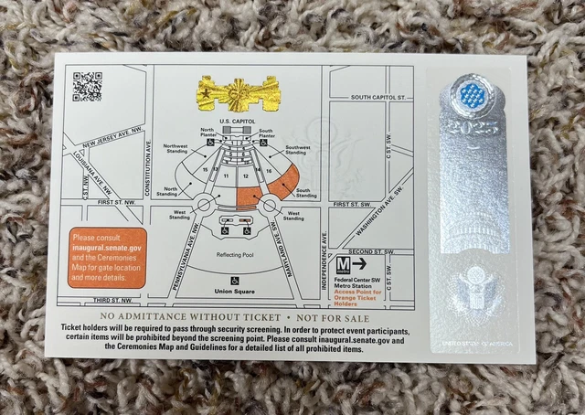 DONALD TRUMP 2025 Official Presidential Inauguration Ceremony Orange ...