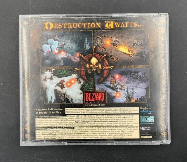 DIABLO II LORD of Destruction Expansion Set PC + CD Key w/ Manual $23. ...
