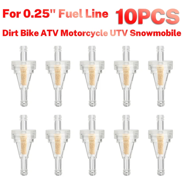 10 XUNIVERSAL MOTORCYCLE Mini Small Engine 1/4" Inline Carb Fuel Gas ...