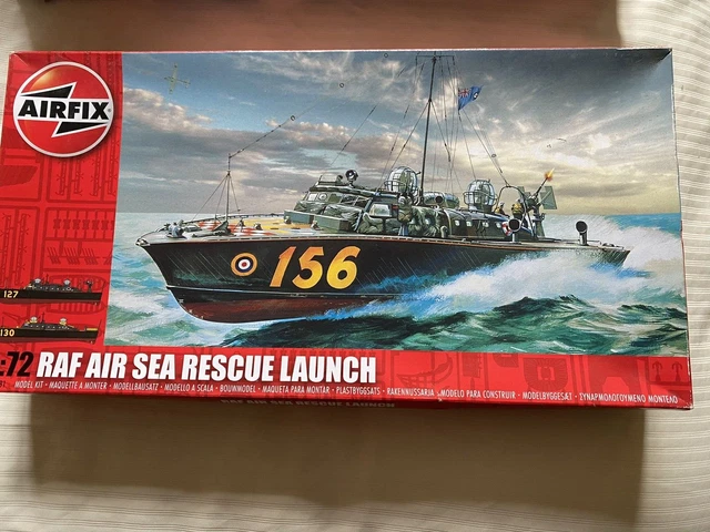RARE VINTAGE AIRFIX 1/72 Scale Raf Air Sea Rescue Launch Boat Model Kit ...