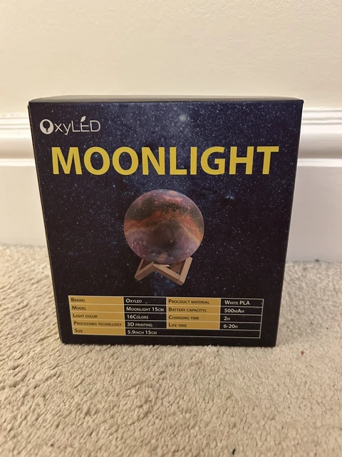 16 COLORS LED Star Galaxy Moon Lamp w/ Stand Remote Bedroom Night Light ...