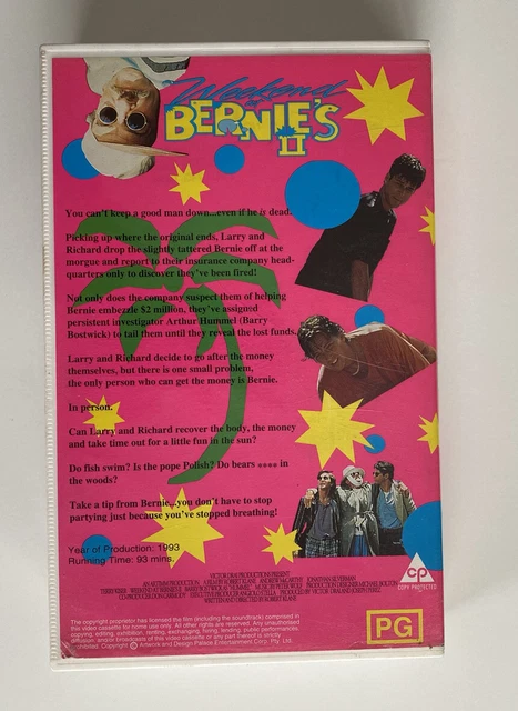 WEEKEND AT BERNIE’S 2 [VHS] Palace Video 1993 Big Box Ex-Rental Tape ...