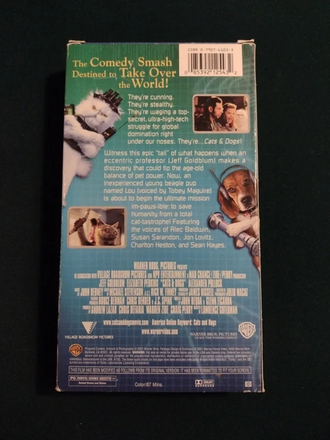 CATS & DOGS (VHS, 2001) Jeff Goldbum Elizabeth Perkins £4.76 - PicClick UK
