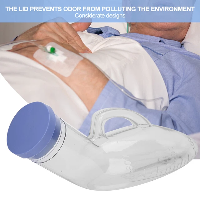 MALE URINE COLLECTOR Patient Incontinence Urine Collection Funnel Pot ...