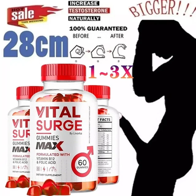 1~3X VITAL SURGE Male Gummies Max Strength Vital Surge Advanced Formula ...