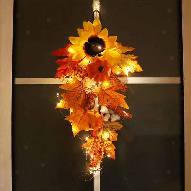 AHORN-TROPFENKRANZ, HANDGEFERTIGT, DEKORATIVER Herbst-Swag für die Zeremonie EUR 12,14 - PicClick DE