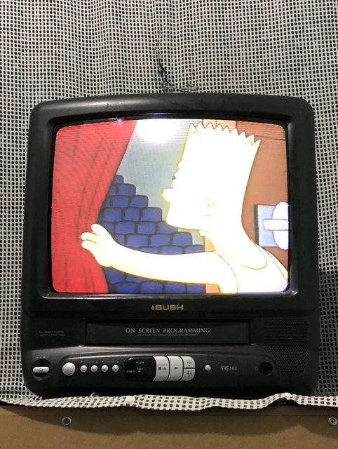 BUSH BTV17/ OVD7 Combi VHS Player Colour TV Black CRT TV EUR 80,35 - PicClick IT