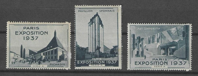 POSTER STAMP, VIGNETTE, Cinderella. Paris 1937 - Exposition ...