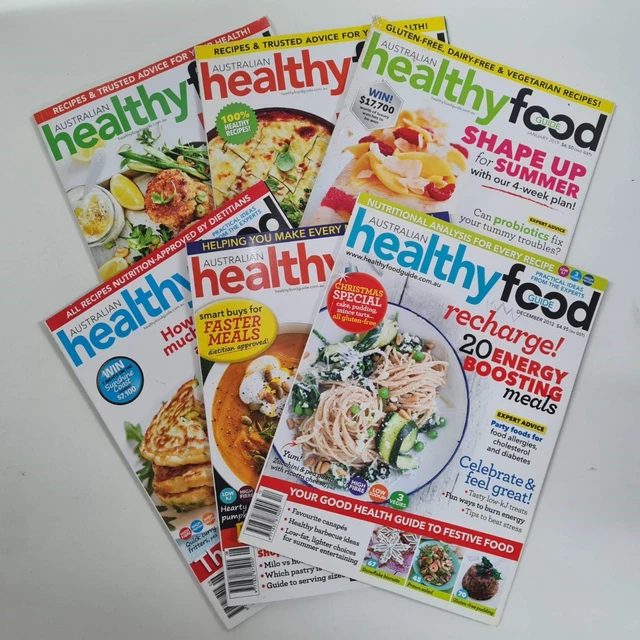 6 X AUSTRALIAN Healthy Food Guide Magazines Lose Weight Lunch Cravings ...