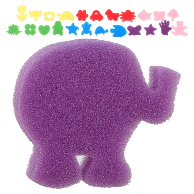 3 COUNT SPONGE Animals for Painting Drawing Stamp Shaped Sponges £12.15 ...