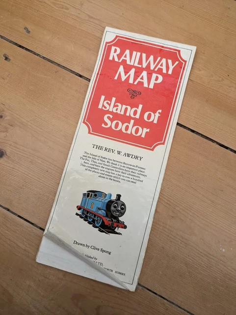THOMAS THE TANK ENGINE RAILWAY MAP The Island of Sodor, Rev W. Awdry ...