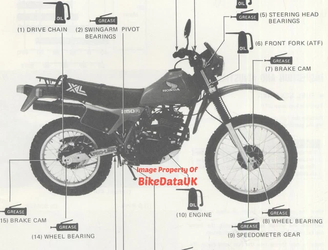 GENUINE HONDA XL250R (82>) Factory Manual Addendum XL 250 R MD03 (pre ...