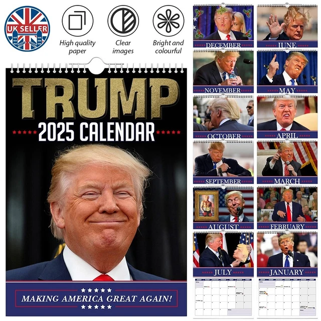 2025 TRUMP RALLY Events Calendar Donald Trump 2025 Desk Calendar Trump ...
