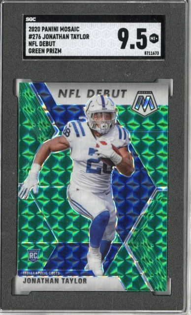 2020 MOSAÏQUE PANINI Jonathan Taylor mosaïque verte NFL débuts Prizm RC ...