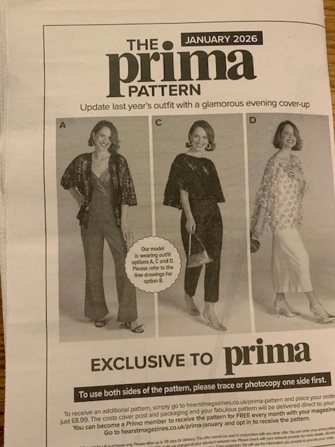 2026 - Prima Pattern January 2026 Glamorous evening cover up £2.23 ...