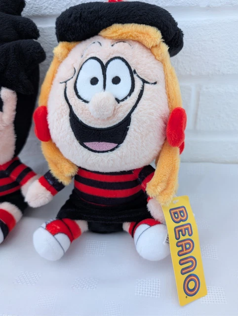 DENNIS THE MENACE Beano & Minnie The Minx set-soft plush teddy toy-new ...