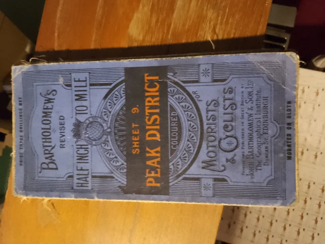 BARTHOLOMEW S REVISED Sheet 9 Peak District Map Vintage One £2.00 ...