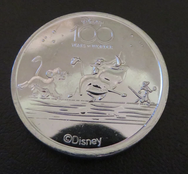 DISNEY 100TH ANNIVERSARY Coin Medallion 2023 Disneyland Lion King Simba ...