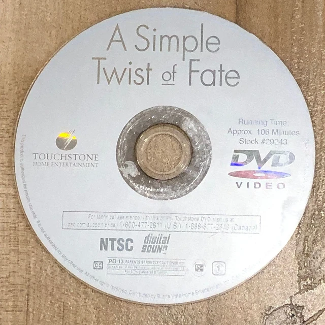 A SIMPLE TWIST of Fate DVD Touchstone NTSC PG-13 106 Min Drama Comedy ...