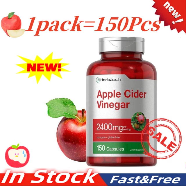 APPLE CIDER VINEGAR Capsules - 2400mg per serving - 150pcs- £7.62 ...