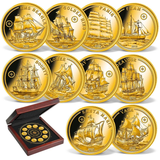 THE 10 MOST Famous Ships Solid Gold Set £1,543.71 - PicClick UK