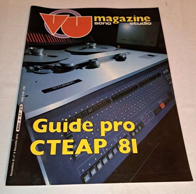 MAGAZINE ZERO-VU SONO Studio N°8 1981 Guide Pro CTEAP 81 EUR 5,60 ...