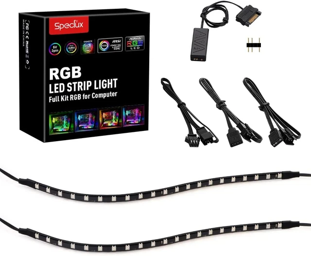 PC ADDRESSABLE RGB LED Strip Lights Kit - Magnetic PC Case Lighting ...