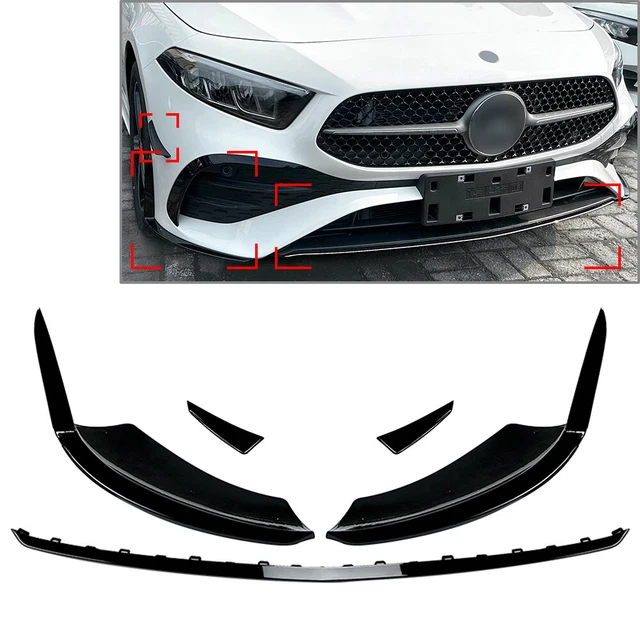 FRONT BUMPER LIP Splitter Side Spoiler Body Kit Fit Benz A Class W177 ...