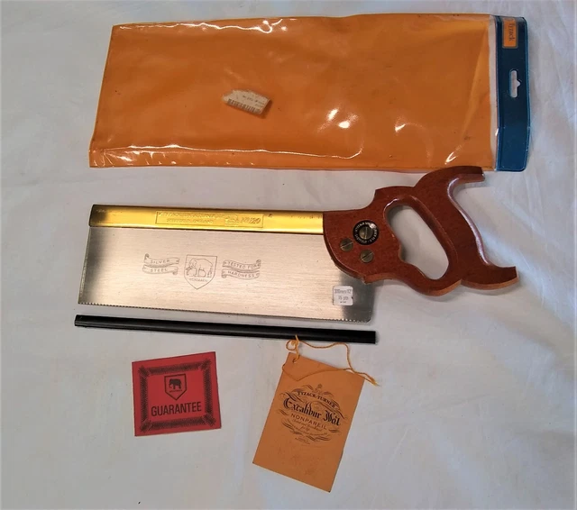 VINTAGE TYZACK, SONS & Turner, No. 120, Brass 12" Tenon Saw, 15 PPI ...