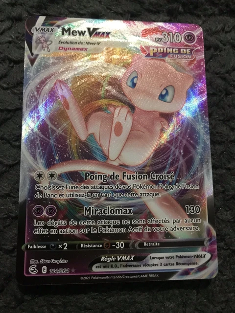 CARTE POKÉMON MEW Vmax 114/264 EB08 Poing de Fusion NEUF FR EUR 11,90 - PicClick FR